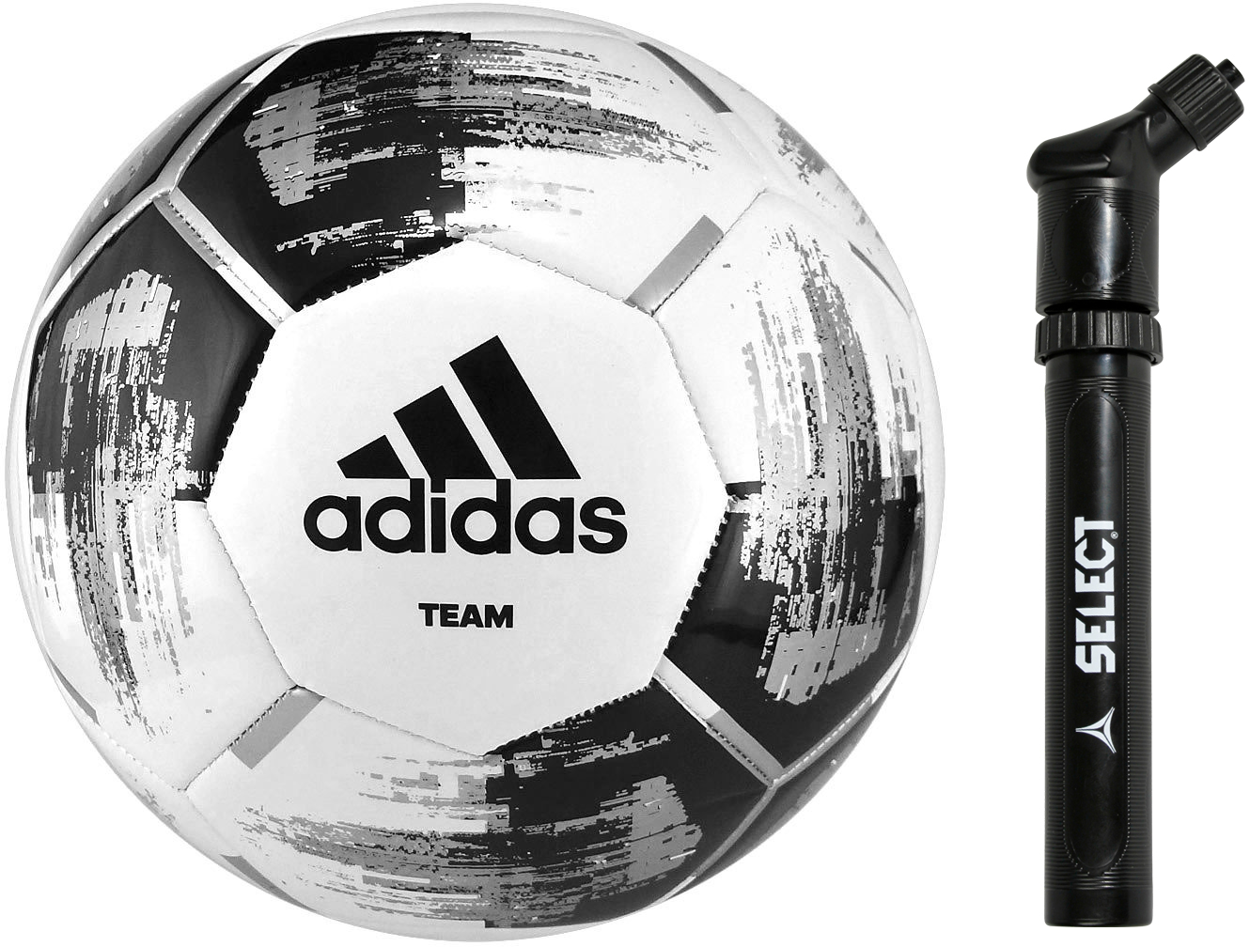 Biało-czarna piłka nożna Adidas Team Training CZ2230 rozmiar 5 + pompka ...