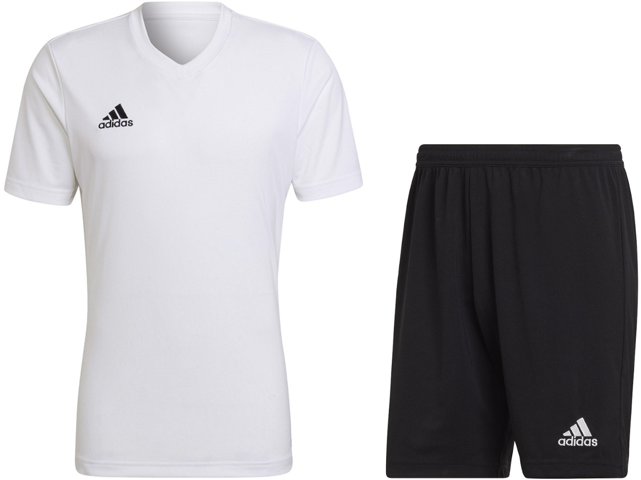 Biało-czarny strój sportowy na WF Adidas Entrada HC5054+H57502 - Junior ...