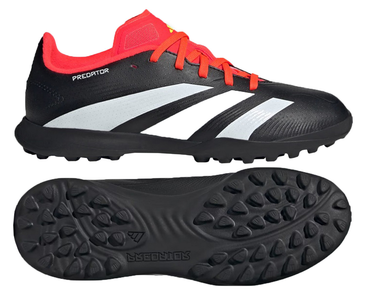 Czarno-pomarańczowe buty turfy Adidas Predator League IG5442 - Junior ...
